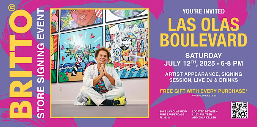 Britto Artist Appearance at Las Olas Store Event